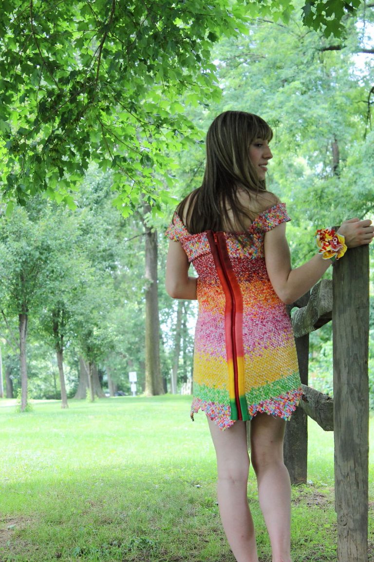 Dress Made Out Of Candy Wrappers - Woman Saved 10,000 + Wrappers