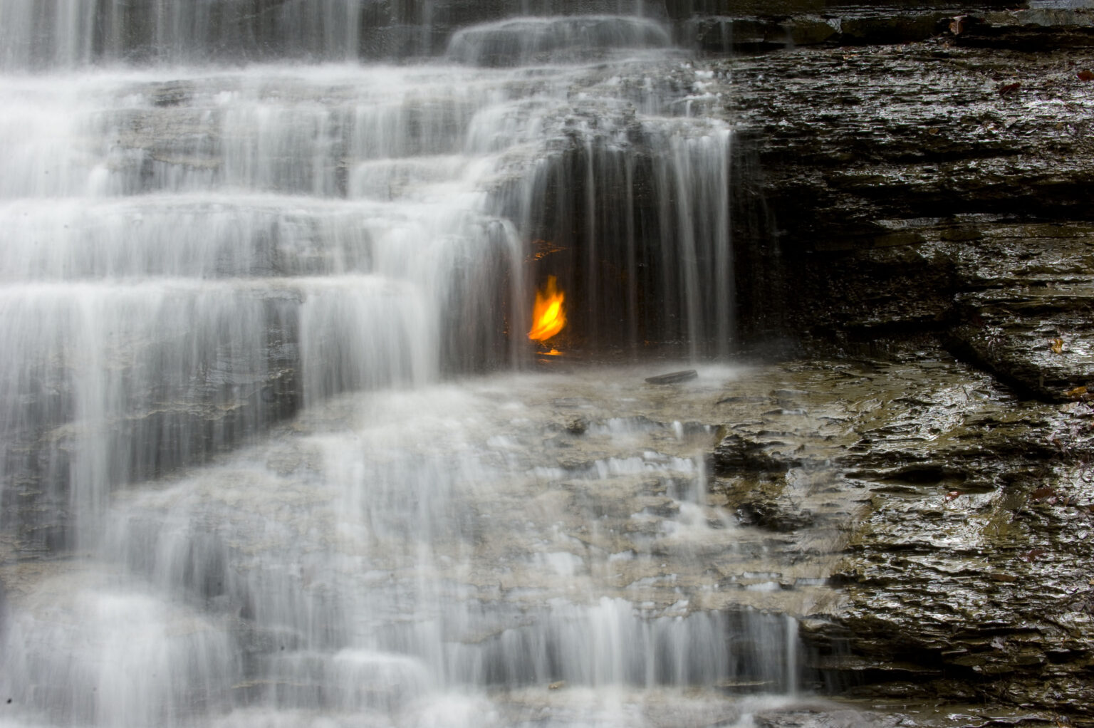 Eternal Flame WaterFalls New York Attractions a Mystery of Nature